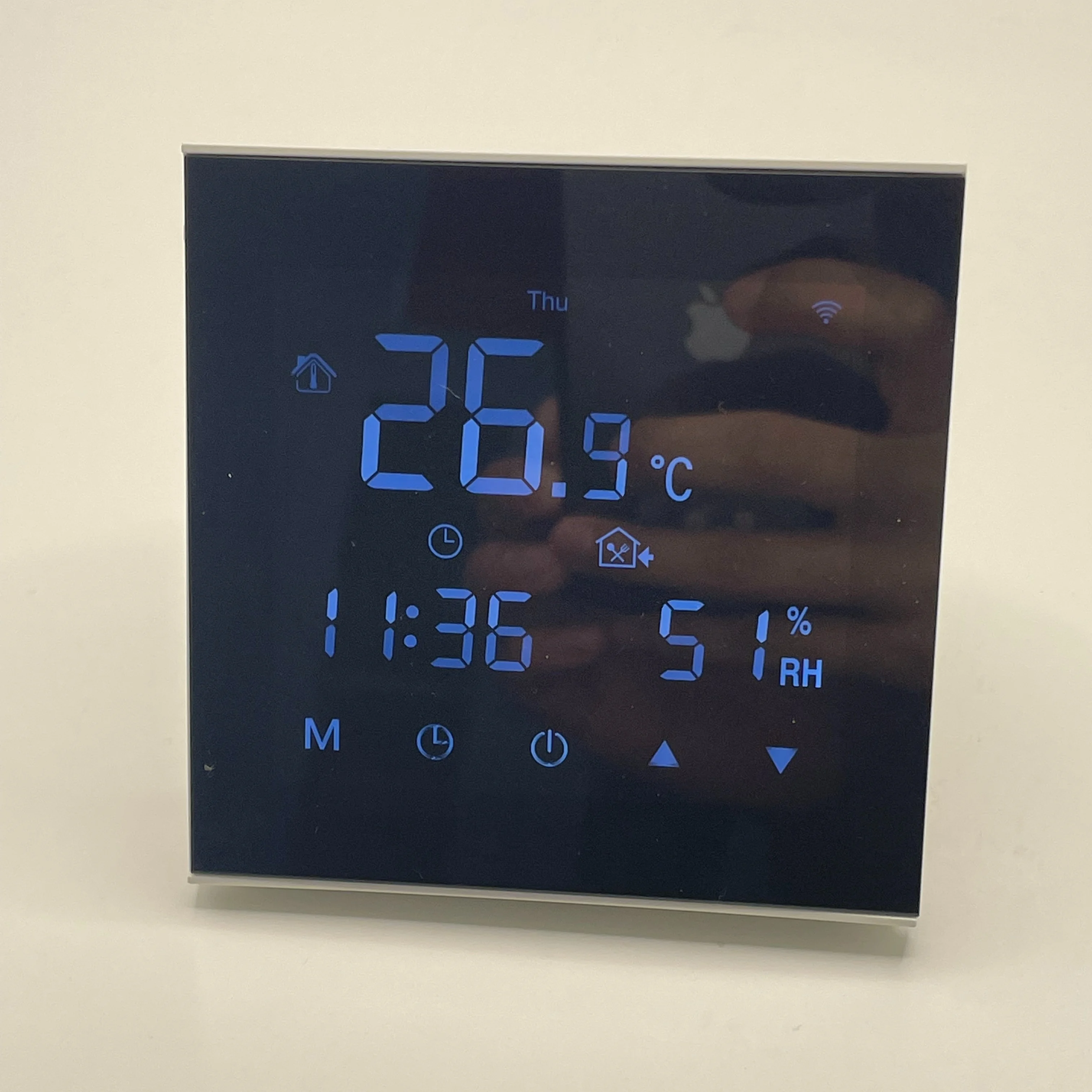 Wireless Touch Screen Room Thermostat Smart Wifi Control Thermostat For Water Floor Heating ...