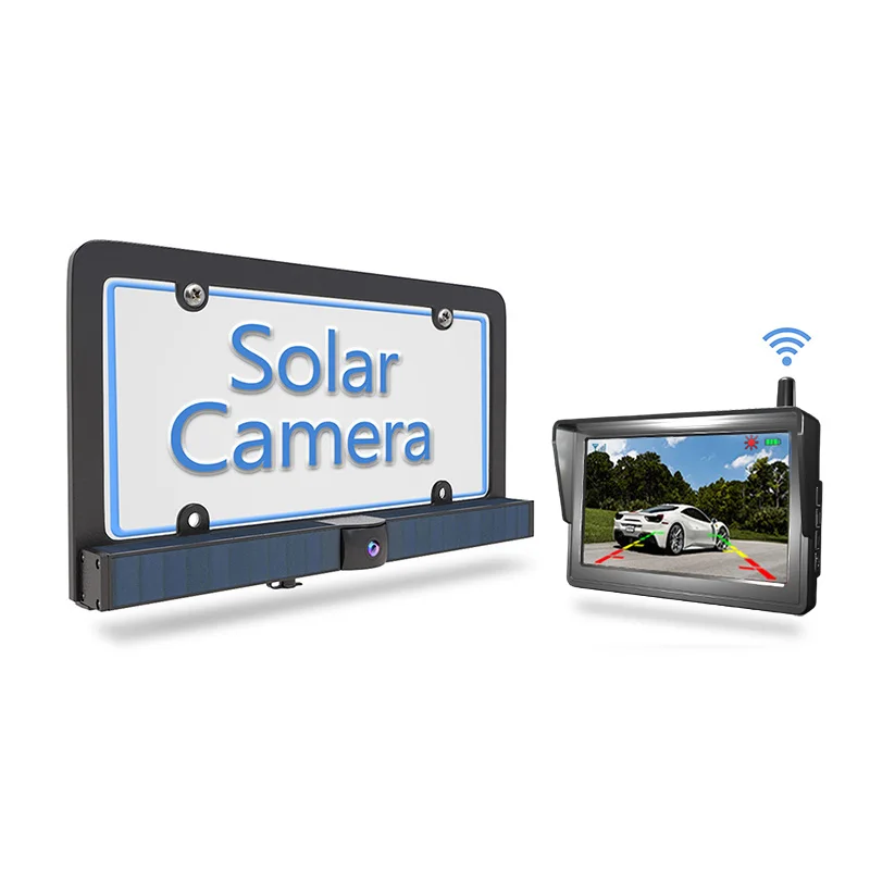 Solar Powered Backup Camera - Wireless & Easy Install