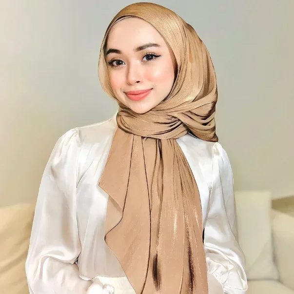 Tudungruffle Muslim Newest Tudung Glitter Chiffon Women Hijab Shawl ...