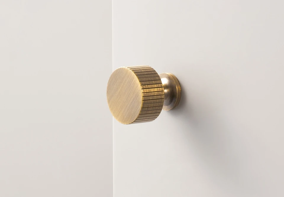 Nurlin Solid Brass Art Deco Cabinet Knobs & Drawer Handles
