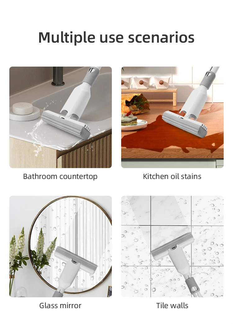 Portable Kitchen Glass Screen Desk Self Squeeze Pressing Mini Mop Home Kitchen Cleaning Tools ...