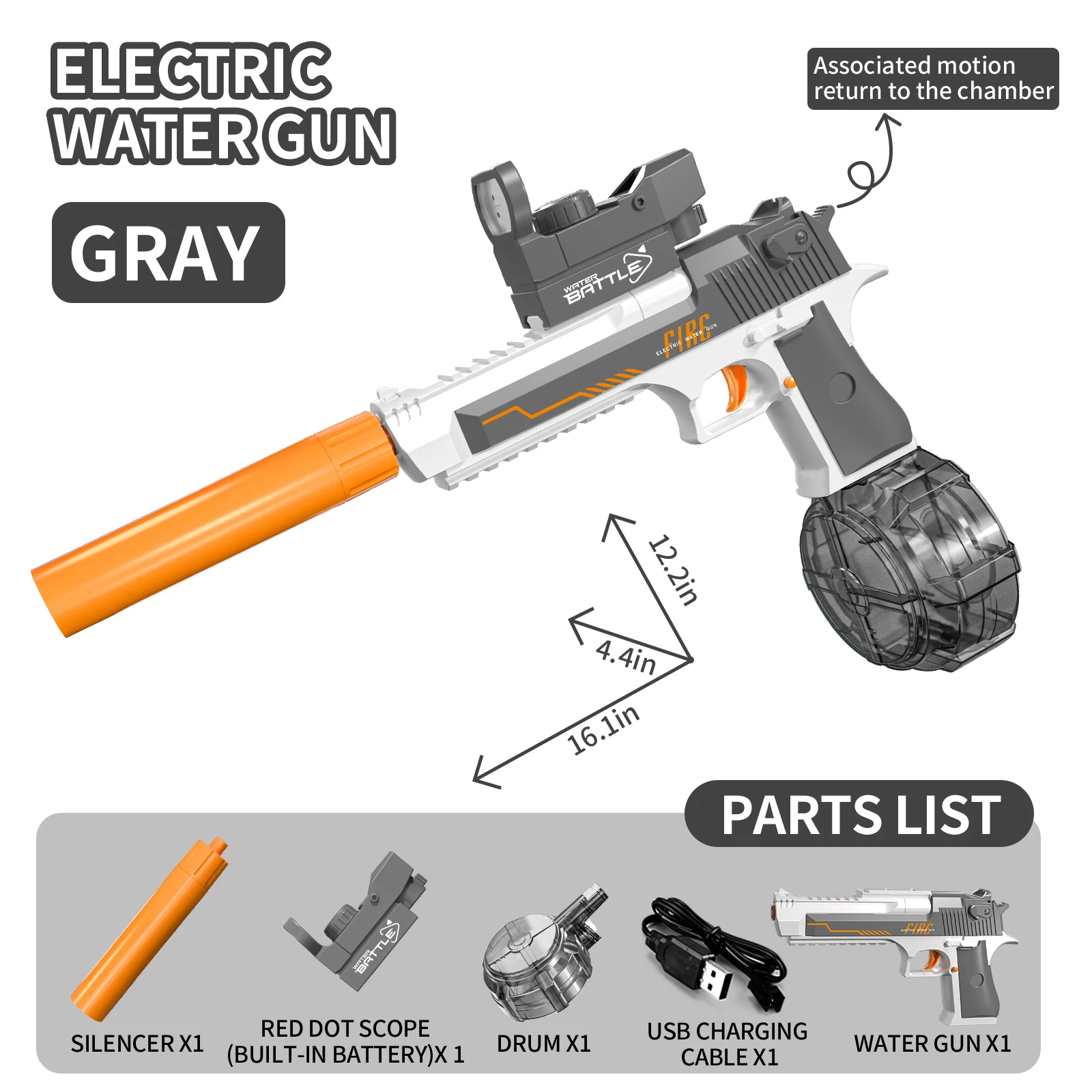 High Quality Rechargeable Electric Shooting Gun Water 2024 Unique Cool ...