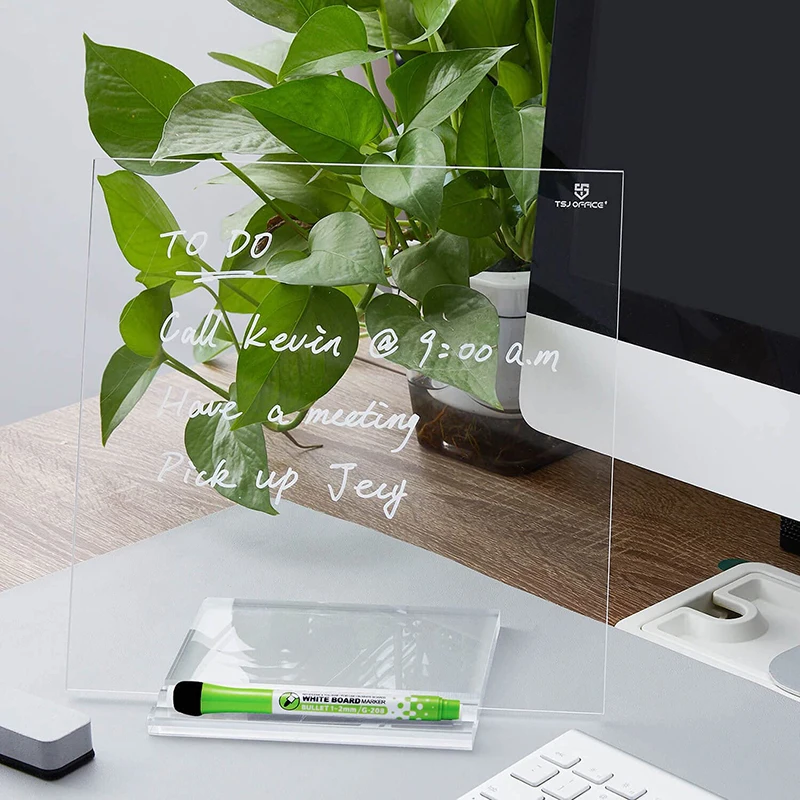 Transparent Acrylic Dry Erase Board for Desk to Do List Planner Table ...