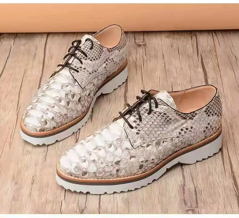 Alibaba.com: High End Fashion Snake Skin Derby Men Dress Shoes ...
