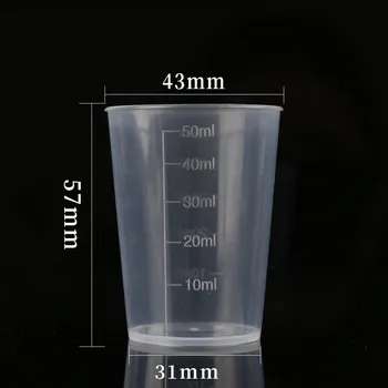 50ml Tall Plastic Measuring Cup Laboratory Measuring Cylinder Food ...