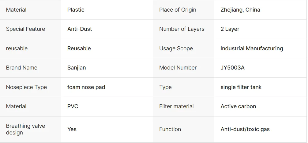 Half Face Safety Tear Gas Respirator Filter Mask With Single Cartridge ...