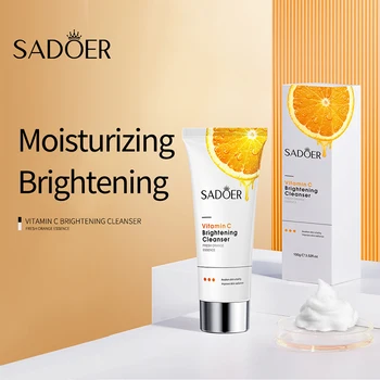 Oem Sadoer Vitamin C Moisturizing Cleansing Organic Whitening Cream Face Wash Private Label ...