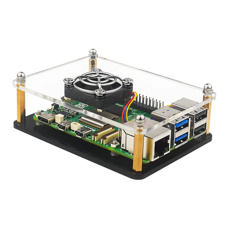 Raspberry Pi 5 Cluster Case - Transparent Acrylic Shell