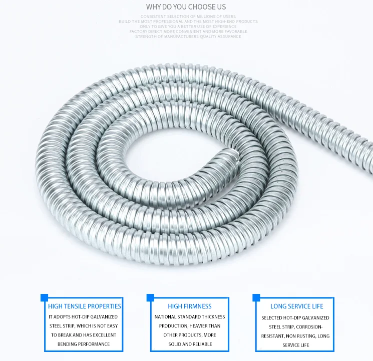 Manufacturing Electrical Metal Corrugated Conduit Tube Galvanized Steel ...