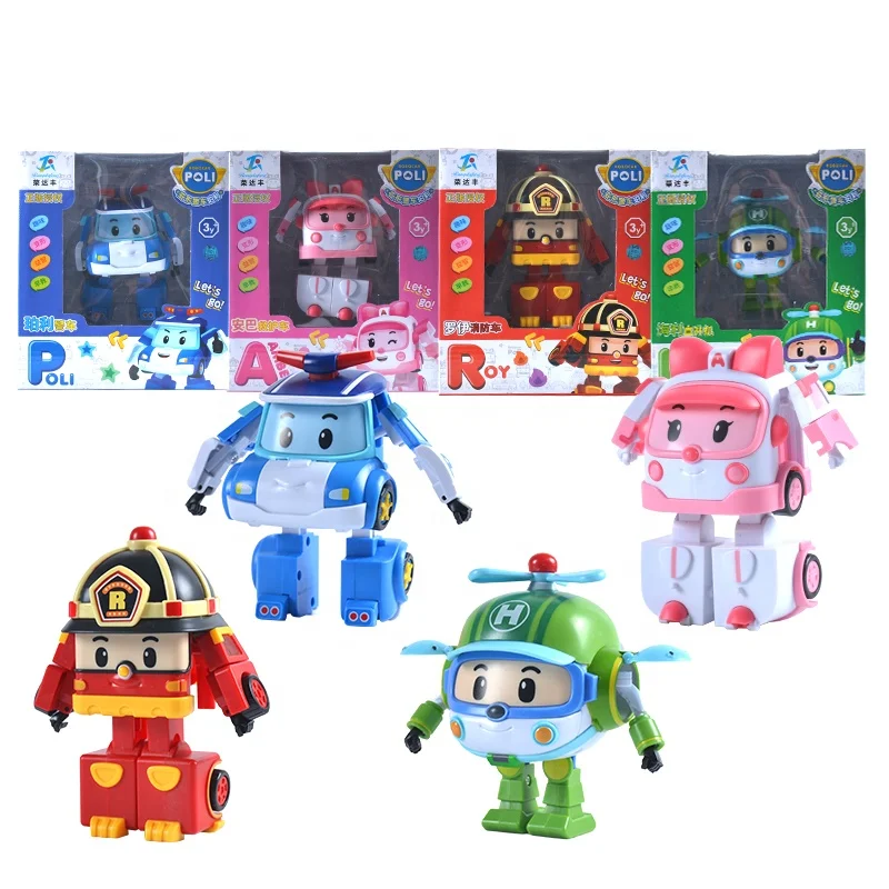 Robocar Toy Genuine Poli Toy Transforming Robot Car Model Anime Action ...