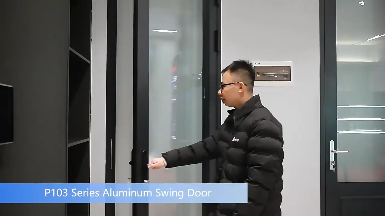 American Style Swing Door Custom Wave Texture Anti-peeping Interor ...