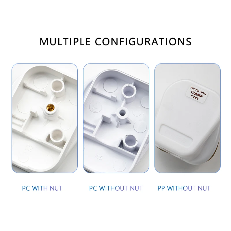 13A 3 Flat PIN Injection Mould Plastic Cover British Fuse Plug Top