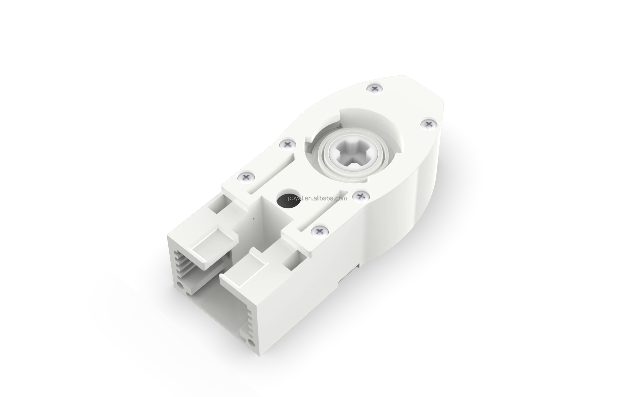 Poyal Motorized Smart Motor Double Ceiling Electric Curtain Track ...