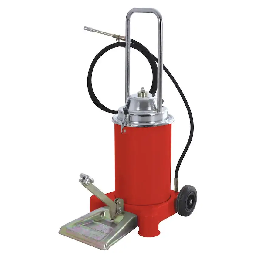 Foot Operated Grease Pump 15kg Wheeled Manual Grease Lubricator Pedal ...