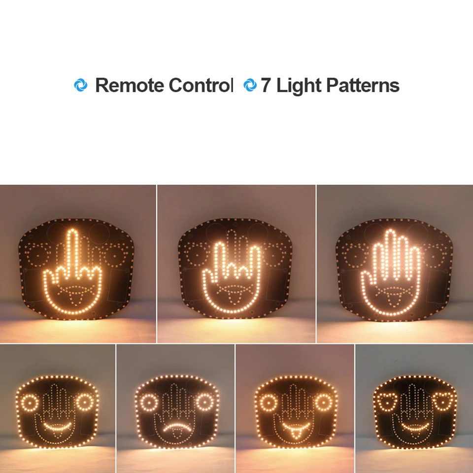 Car Accessories Funny Middle Finger LED Interior Light New Plastic Hand ...