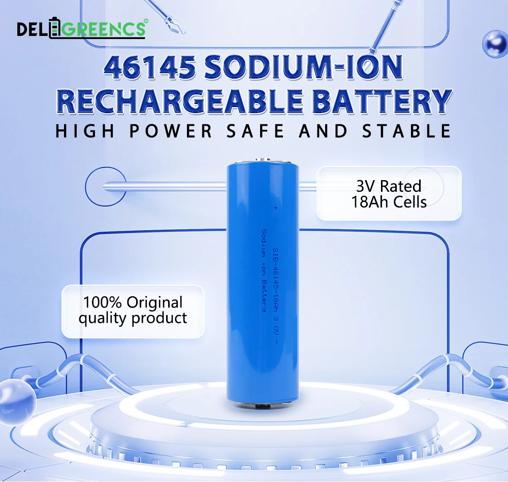 Deligreen 3V 46145 18ah Sodium Ion Batteries - 3000 Lifecycle