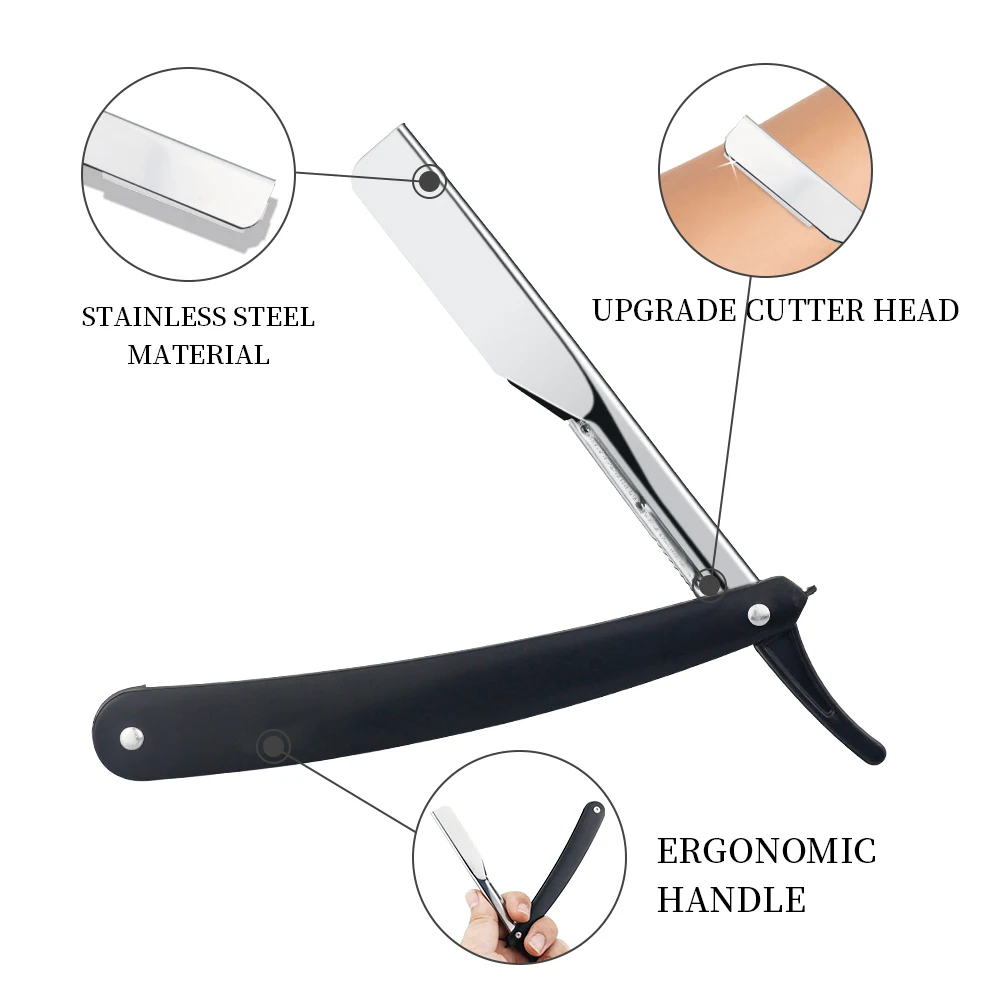 Men Shaving Barber Tools Hair Razors With Blades Folding Shaving Knife ...