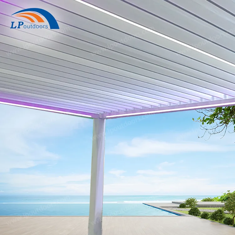 Electric Louvre Roof Pergola Aluminium Outdoor Pergola Brackets 6x6 ...