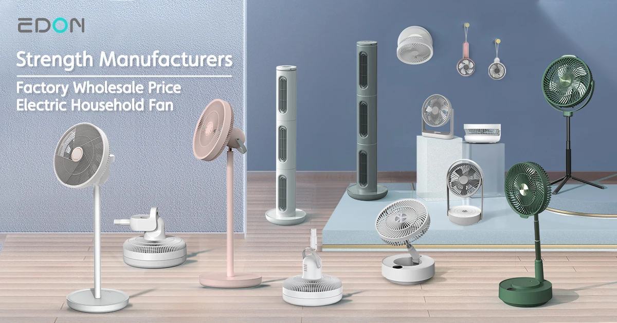 EDON Electric Fan - Portable 12V BLDC Rechargeable Air Circulator