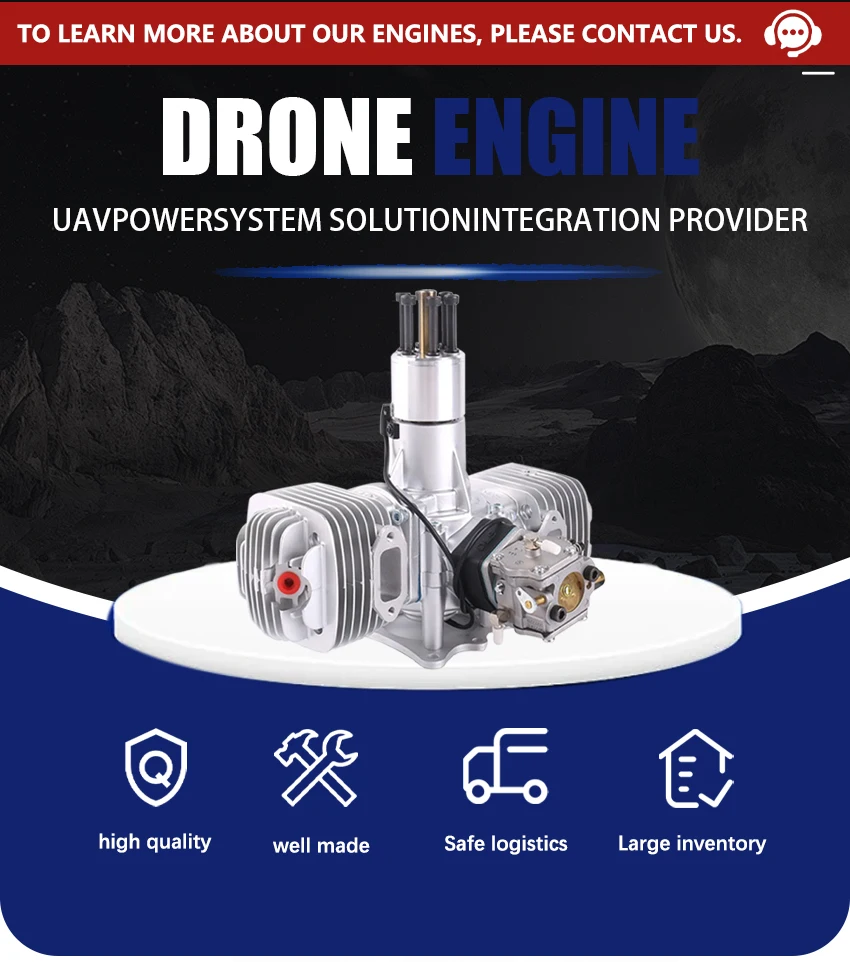 Dla170 170cc Efi Uav Engine With Starter And Alternator Drone Engine ...