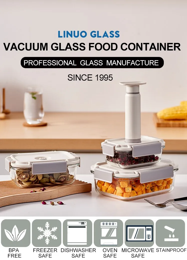 Linuo OEM/ODM Airtight Kitchen Storage - High Borosilicate Glass