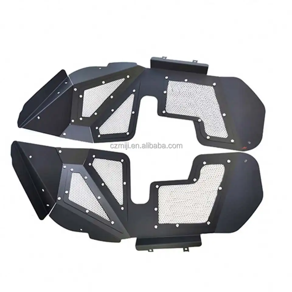Front Back Aluminum Inner Fender Flares with Mesh for Jeep Wrangler JL ...