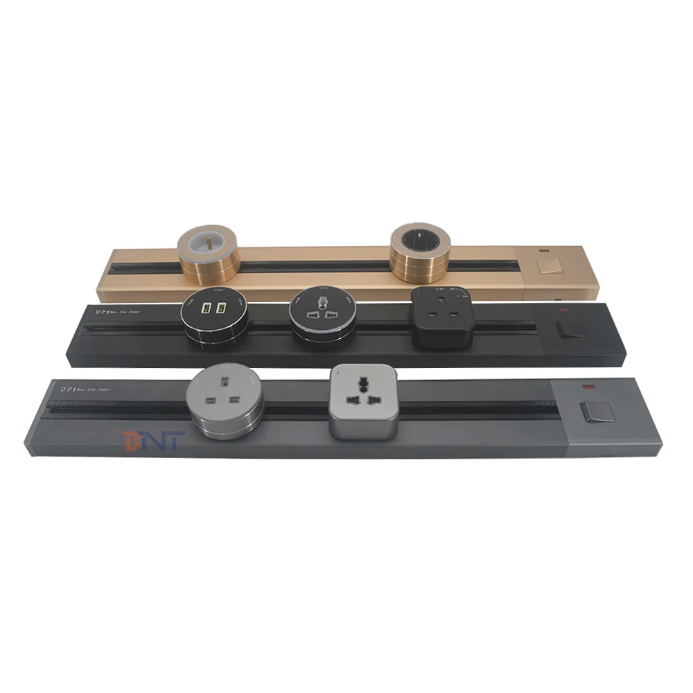 Sliding Hidden Intabletop Power Desk Track Electric Socket With ...