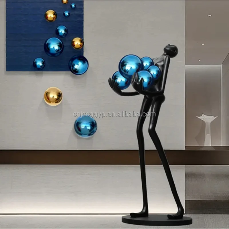 Factory Customized Human Statue Lamp American Abstract Art Resin Ball ...