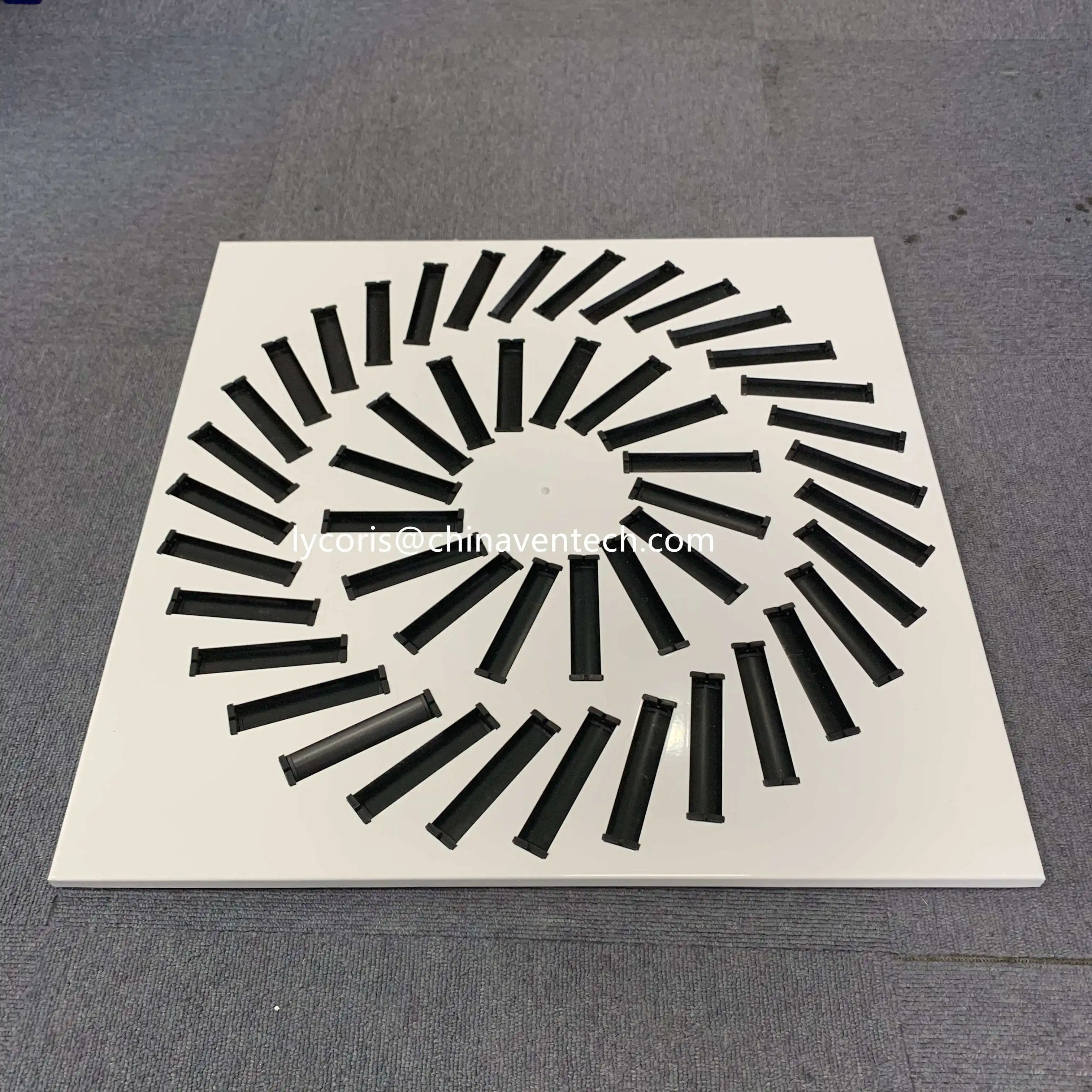 Hvac Air Duct Return Air Diffuser Fan Type Adjustable Blade Swirl ...