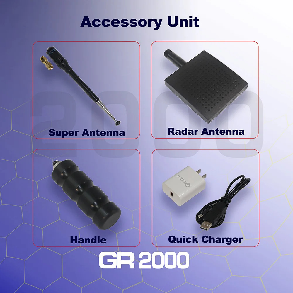 GR2000 Long Distance 3D Pulse Induction Metal Detector for Gold ...