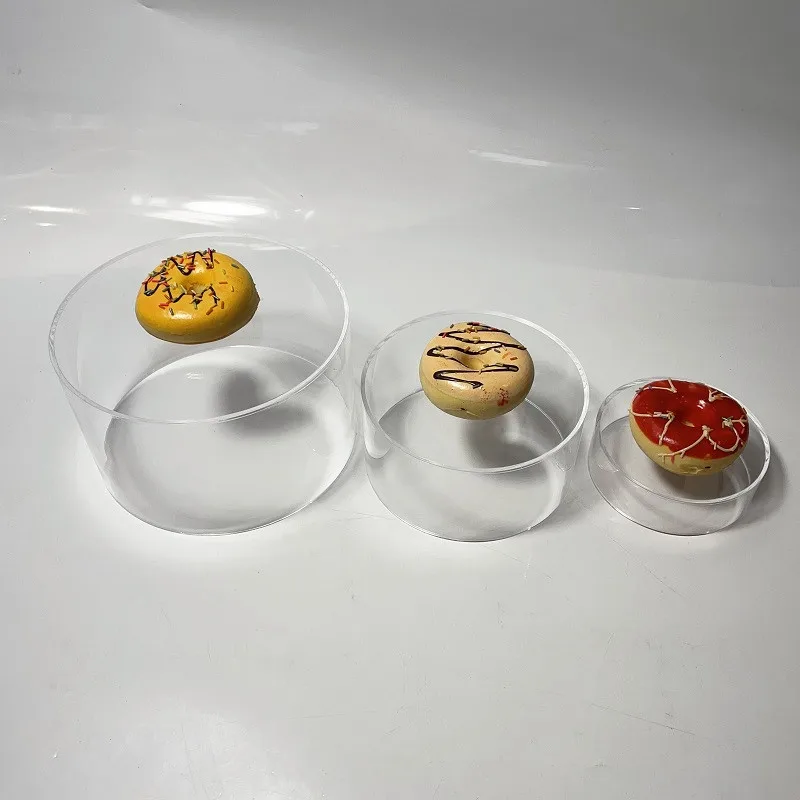Round Acrylic Buffet Food Riser Custom Acrylic Design Merchandise Riser ...