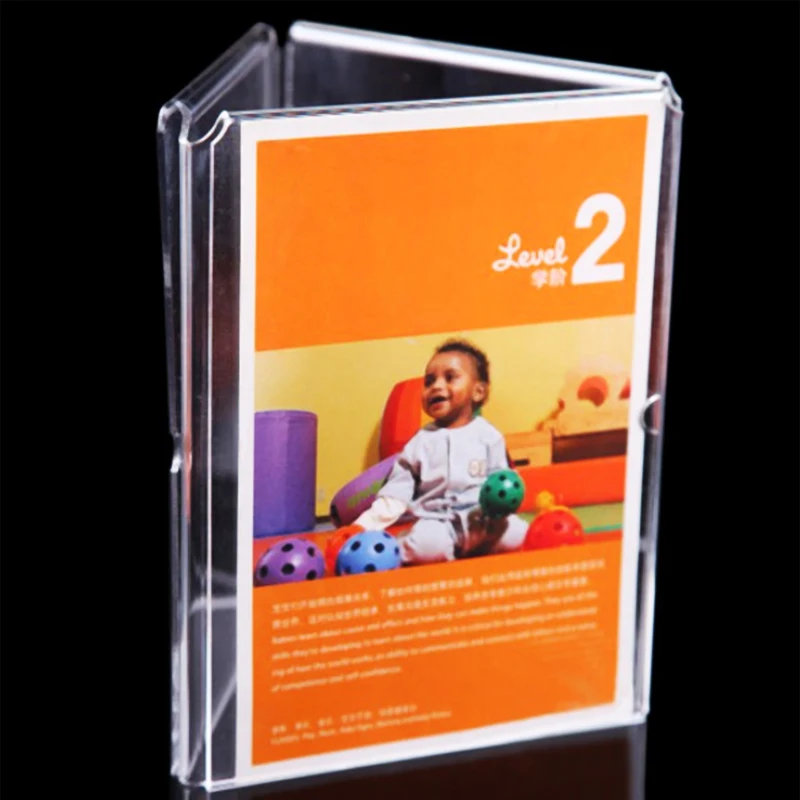 Clear Acrylic Triangle Table Sign Holder - Custom Size Acrylic Menu ...