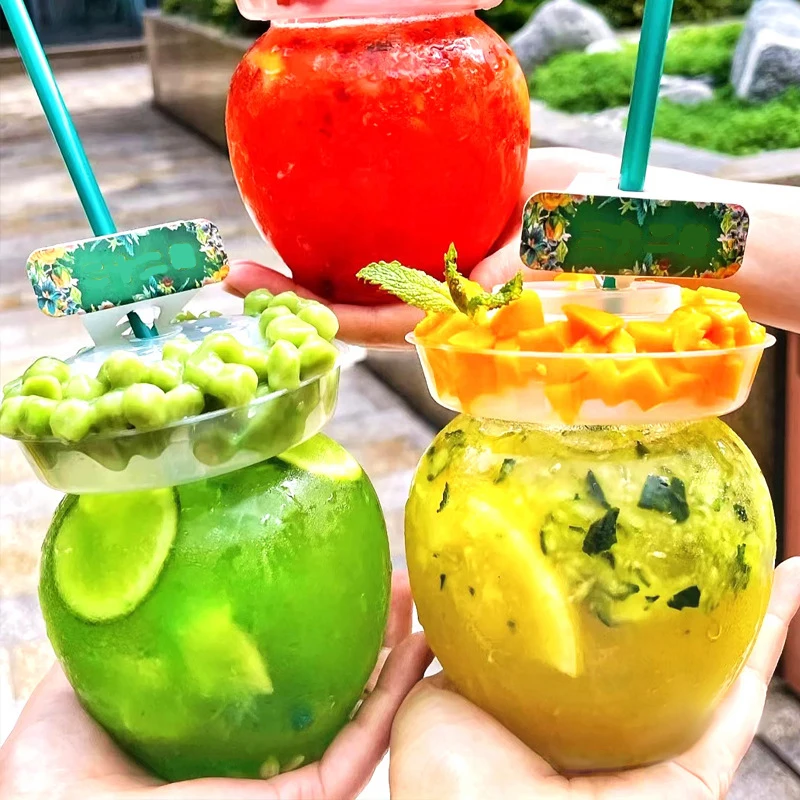 New Design Unique Round BPA FREE PET Juice Bottle 500ml 800ml