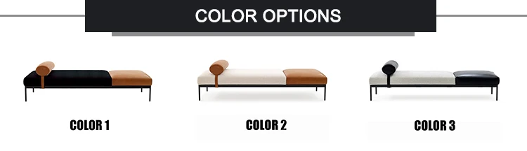 Modern Living Room Upholstered Metal Leg Accent Bench Creative Bedroom ...