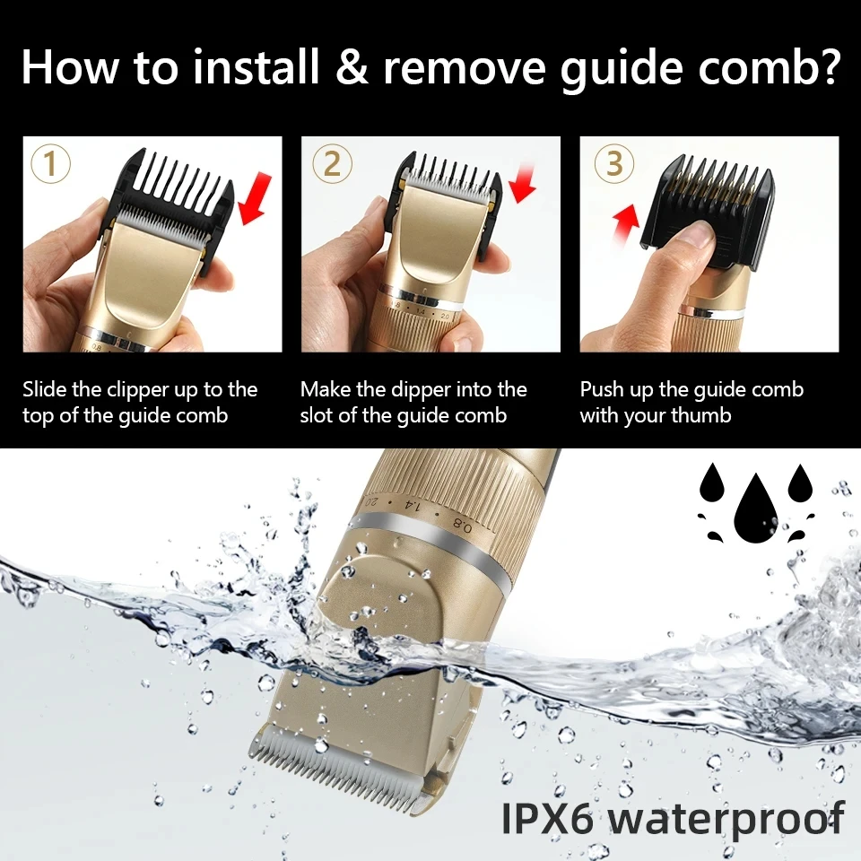 Hair Clippers Professional Electric Trimmer For Men With Led Screen ...