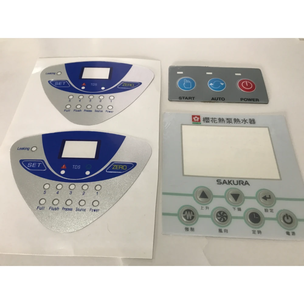 Custom Silk Screen Printed Sticker Front Control Panel Polycarbonate PC ...