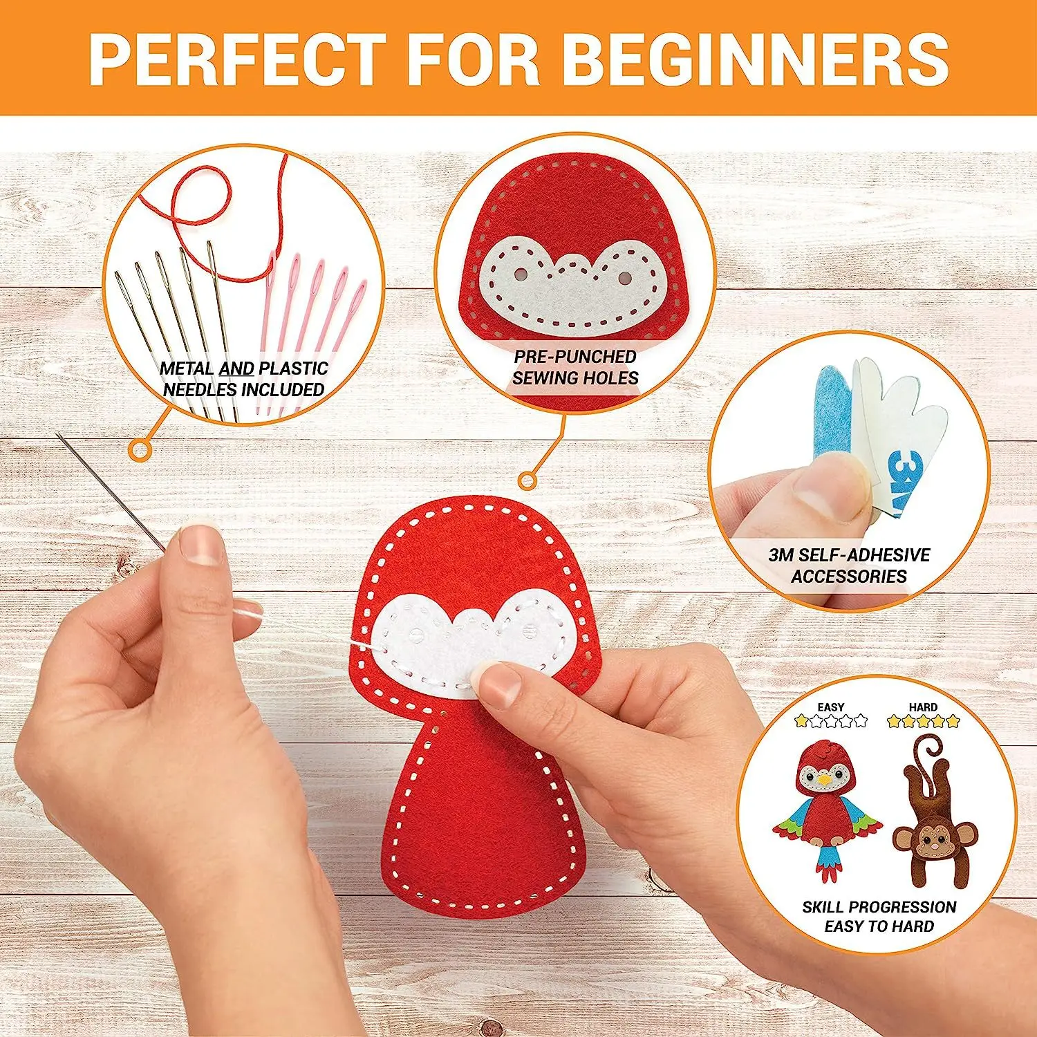 Custom Animals Craft Kit Forest Creatures Diy Sewing Felt Plush Animals ...