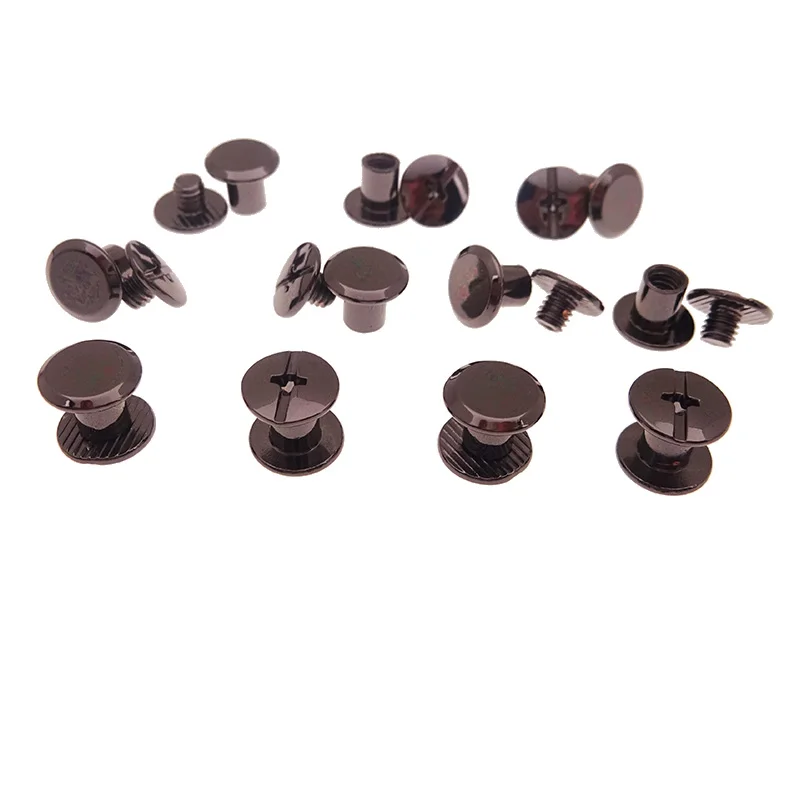 Chicago Screw Flat Head Rivets for Luxury Leather Crafts