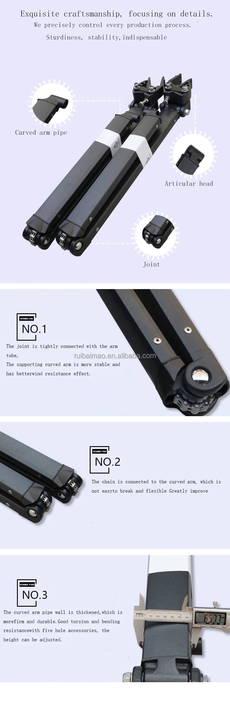 Hot Manual Retractable Awning with Folding Arm 1.5 Accessory Arm Awning ...