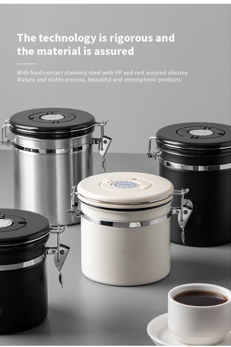 Factory Direct Sale Stainless Steel Coffee Beans Container Vacuum ...