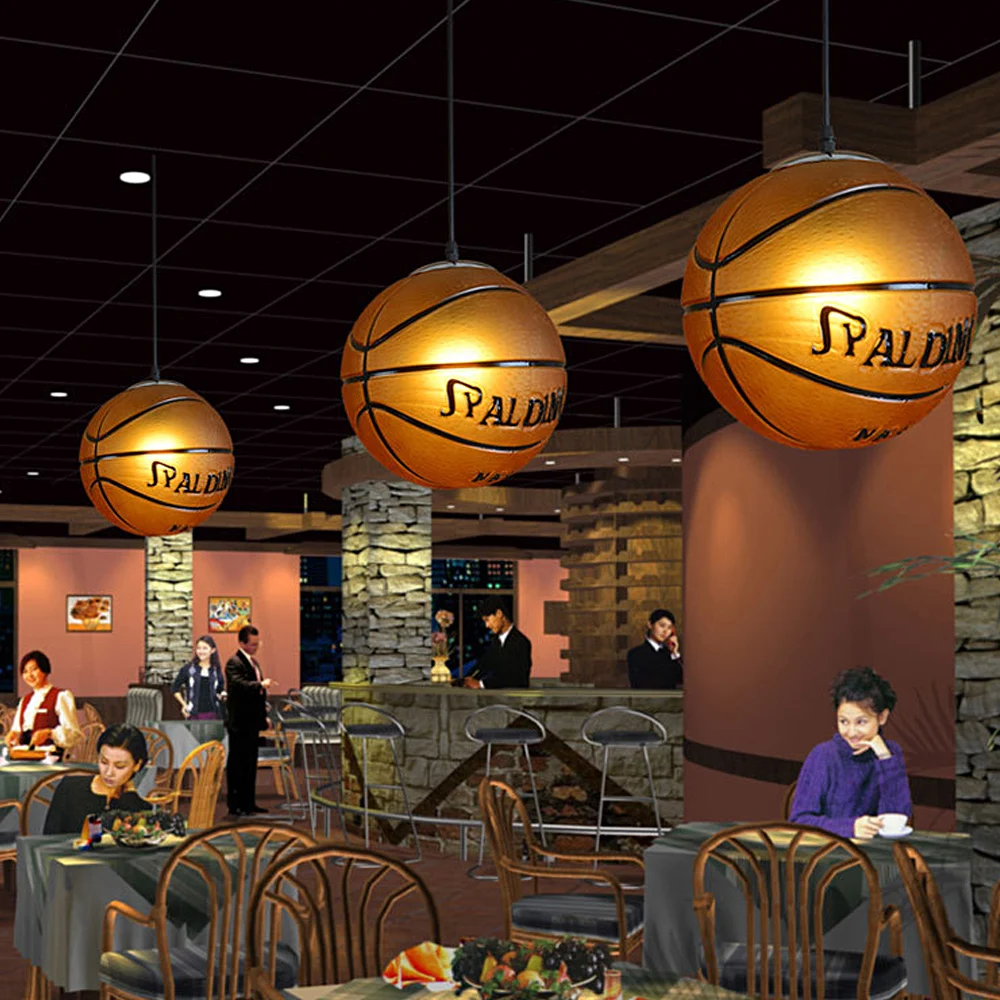 American Creative Ceiling Chandelier Pendant Personalized Basketball ...