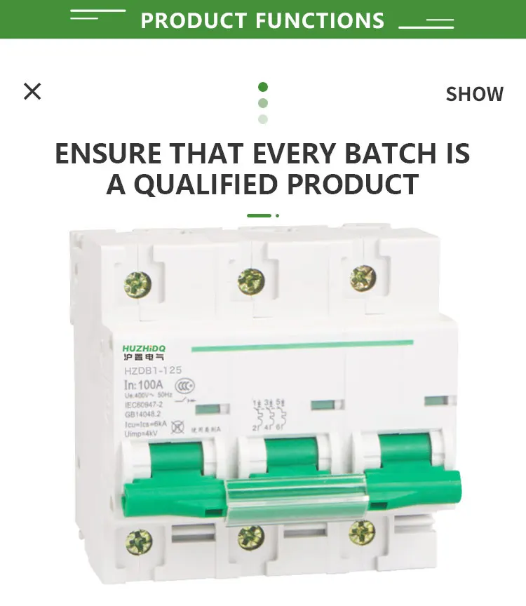 Miniature Circuit Breaker Mcb 1p 2p 3p 16a 4.5ka Overload Protection ...