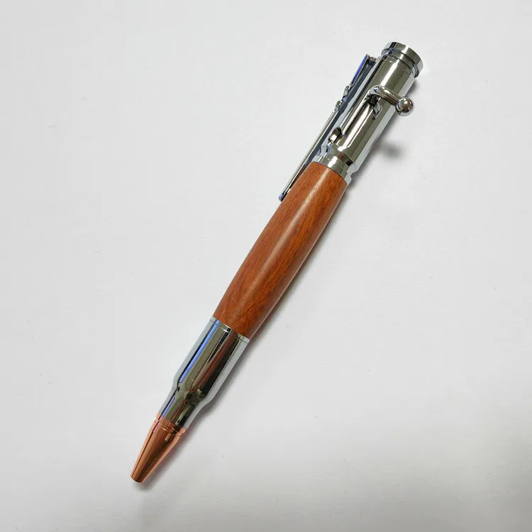 Custom Logo Bullet Shaped Bolt Action Pen - Novelty Gift