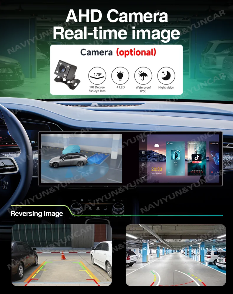 23.8 Inch Dual Screen Android 13 Car Multimedia GPS Radio