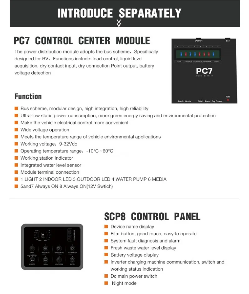 AU Standard Caravan Intelligent Control System Kits Rv Control Panel ...