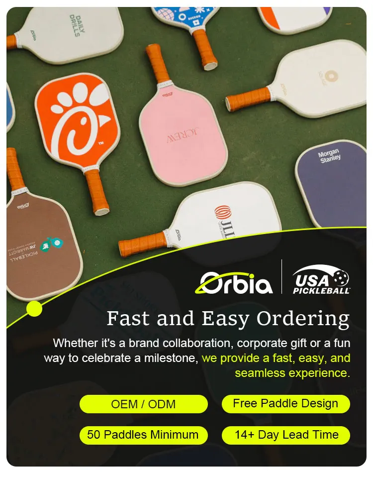 Orbia Carbon Fiber Pickleball Paddle Custom Graphic Print T700 ...