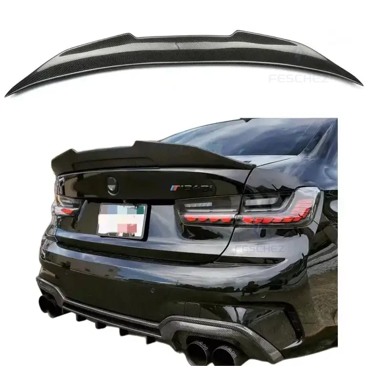 Psm Style Rear Spoiler Carbon Fiber Back Trunk Wing Boot Lip For Bmw 3 ...