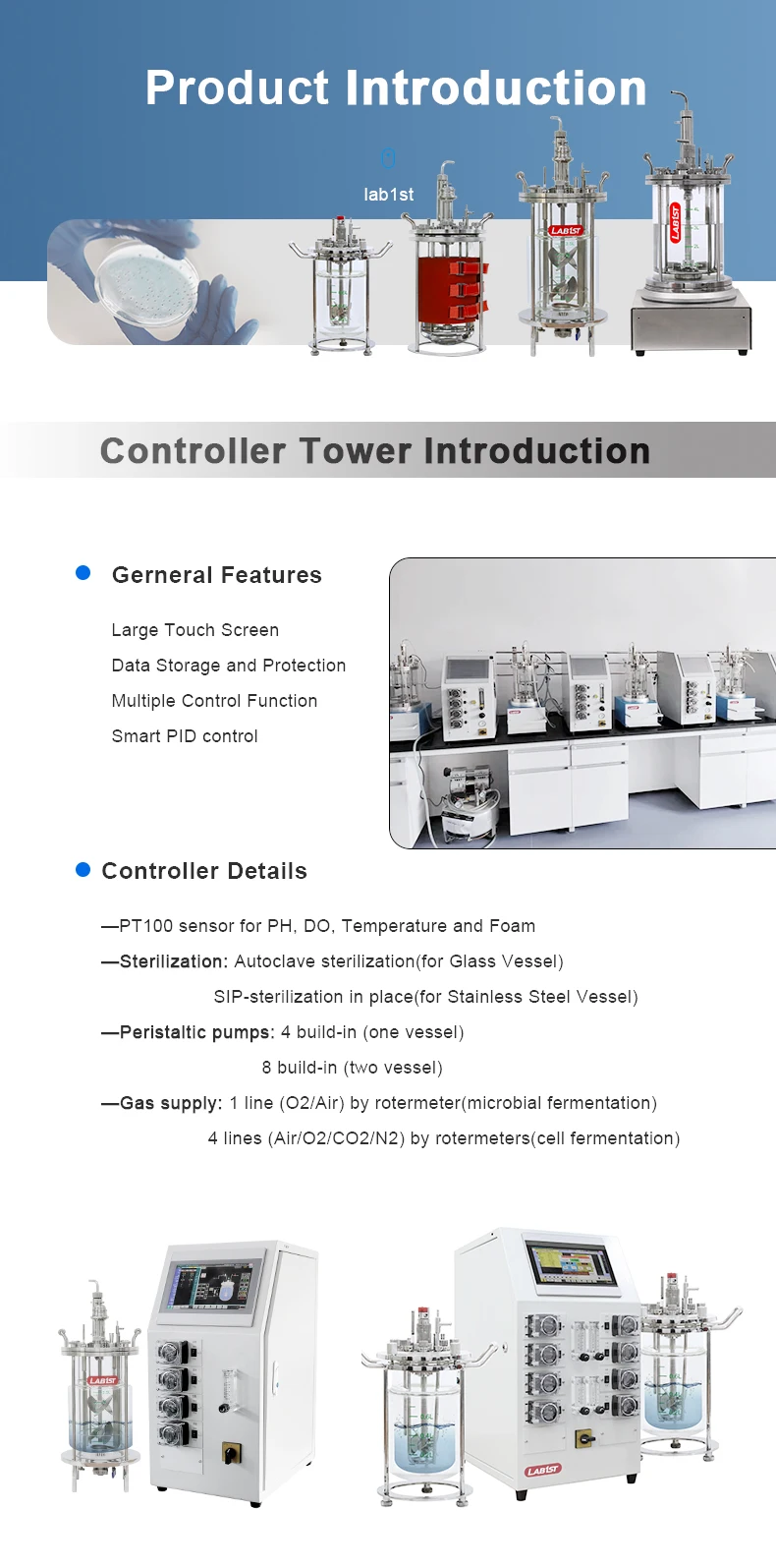 Lab1st Plant Cell Culture Cultivation Bioreactor 5l 10l 15l Fermentor ...