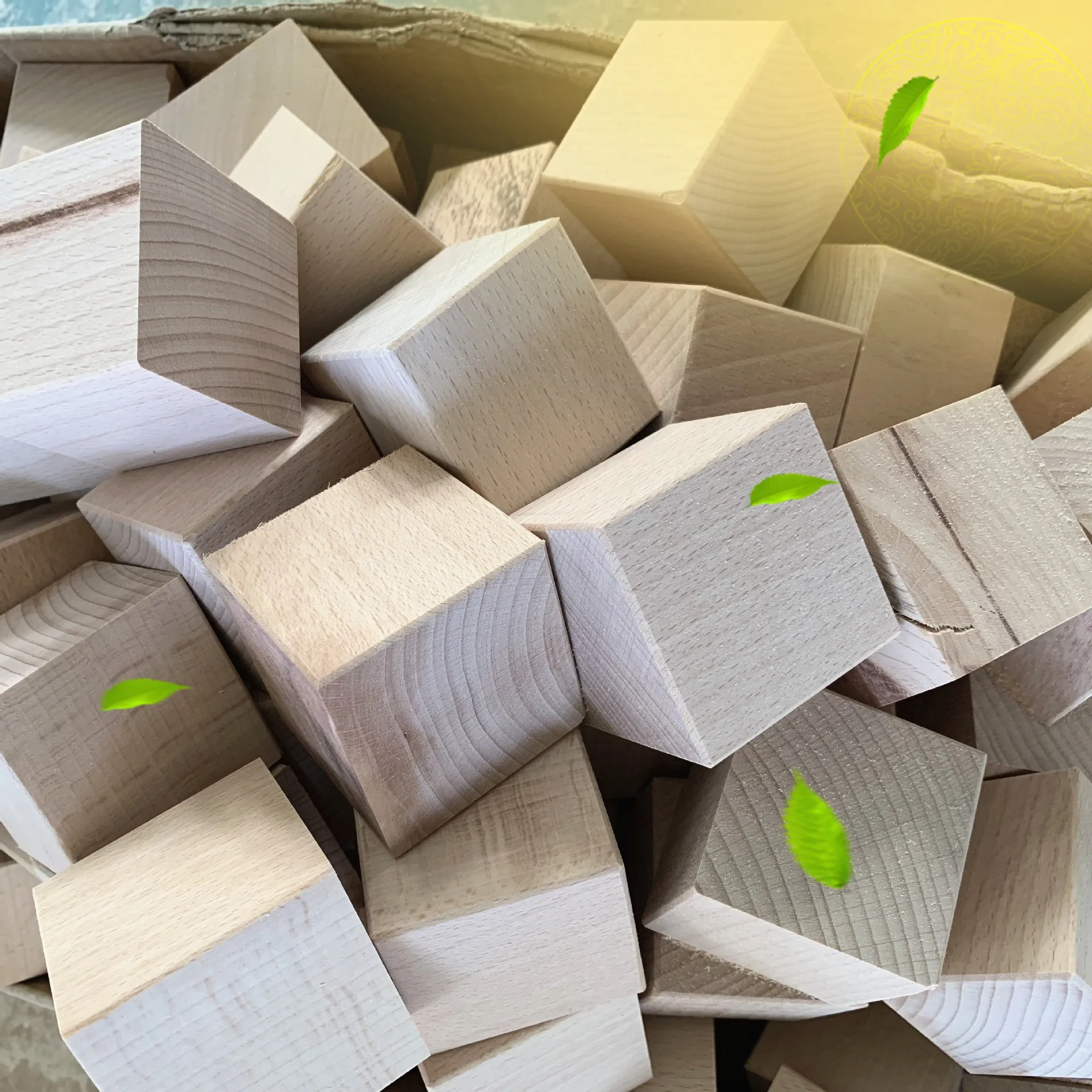 Unfinished Wooden Crafting Beech Wood Blocks Stacking Game Wooden ...