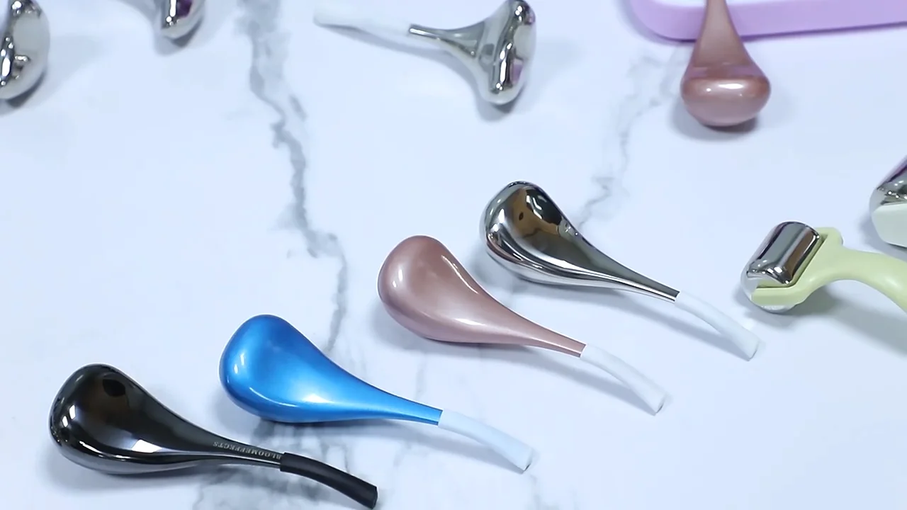 Beauty Cryo Freeze Ice Globes Massage Roller For Facial Skin Tightening ...